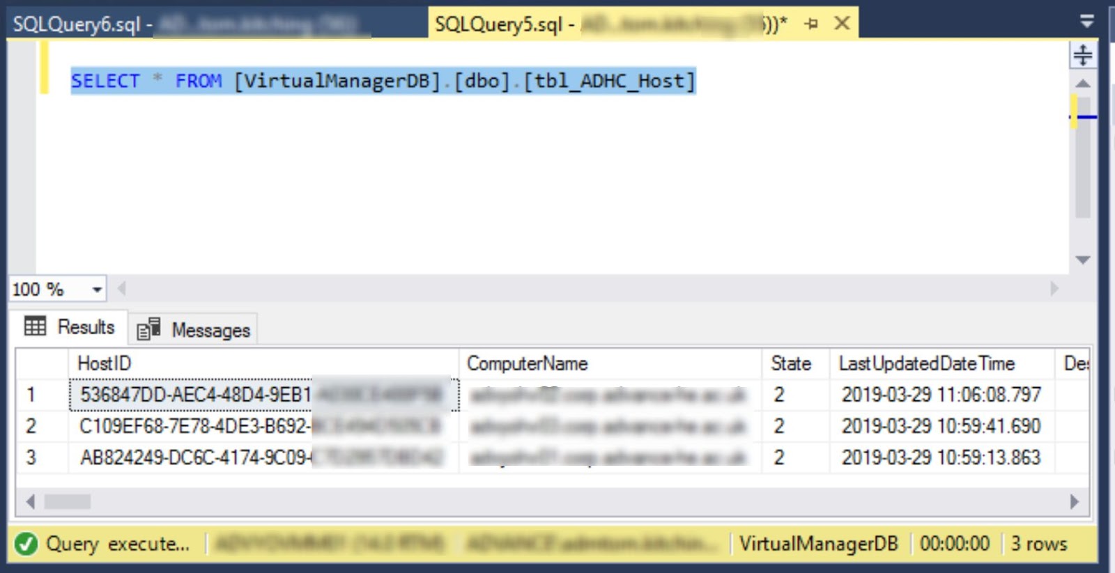 Error 21201 SMBIOS GUID after installing SCVMM 2016 Update Release 6 ...